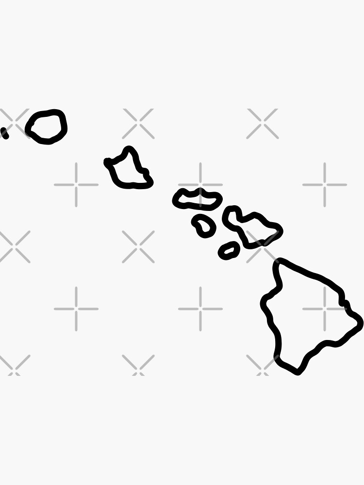 "Hawaii State Outline" Sticker for Sale by chocmusings | Redbubble