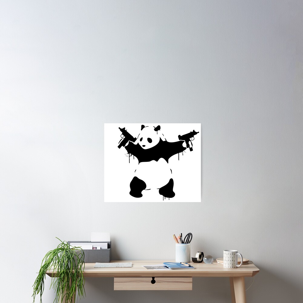 "Banksy Panda Guns" Poster for Sale by HuangYazhu | Redbubble