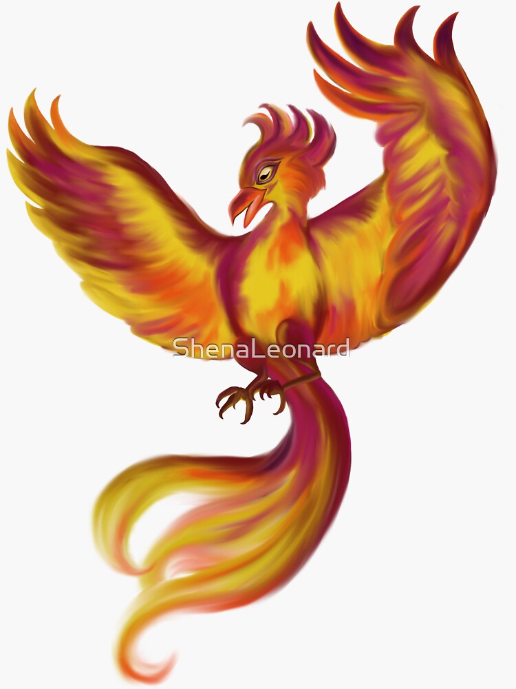 " Phoenix " Sticker for Sale by ShenaLeonard | Redbubble