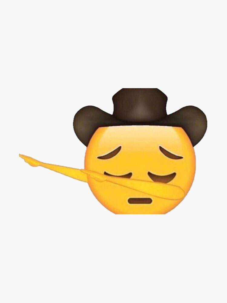 "sad dab emoji" Sticker for Sale by viwolfhard | Redbubble