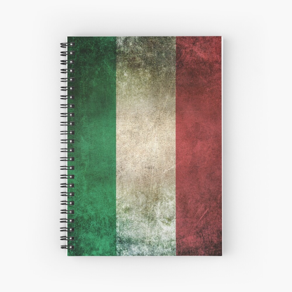 "Old and Worn Distressed Vintage Flag of Italy" Spiral Notebook for ...