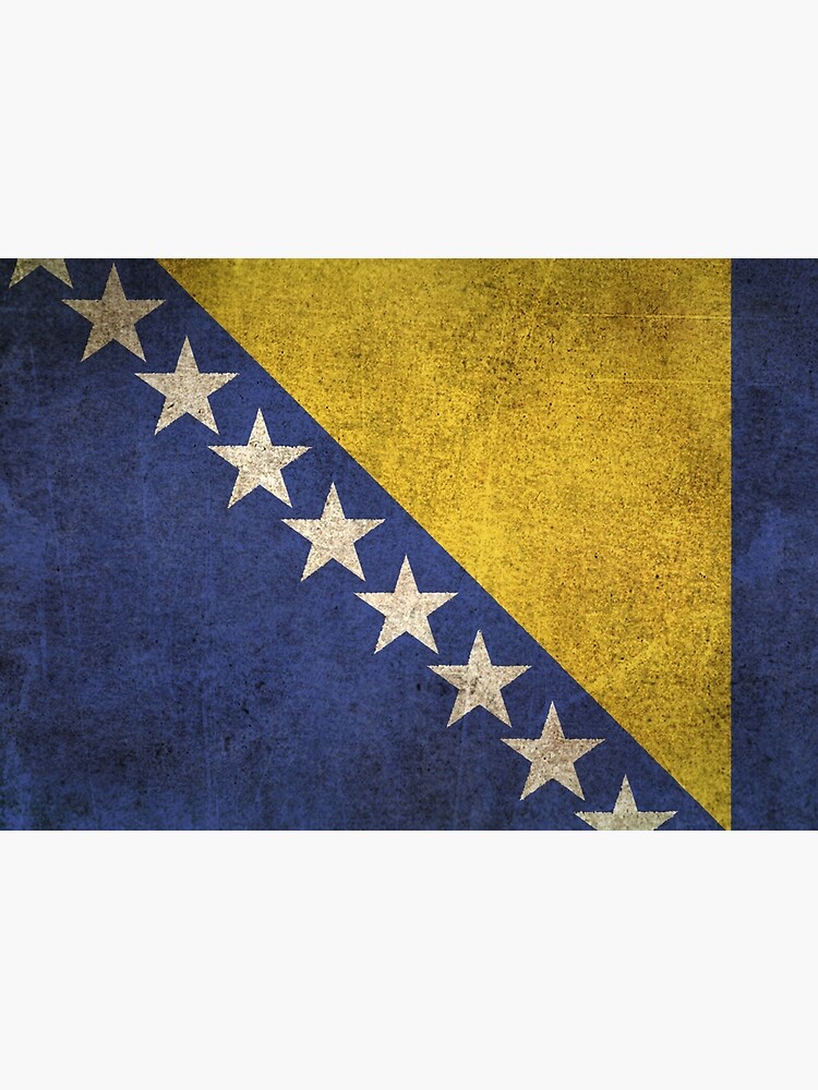 "Old and Worn Distressed Vintage Flag of Bosnia - Herzegovina" Poster ...