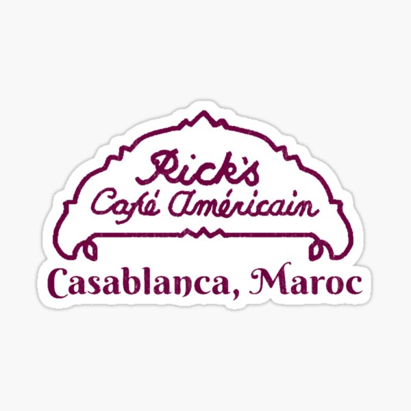 "Rick’s Café" Sticker for Sale by valentinpereda | Redbubble