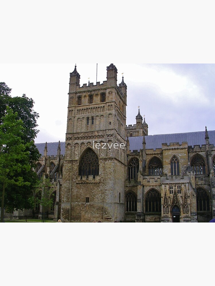 "Exeter Cathedral, Side View" Poster for Sale by lezvee | Redbubble