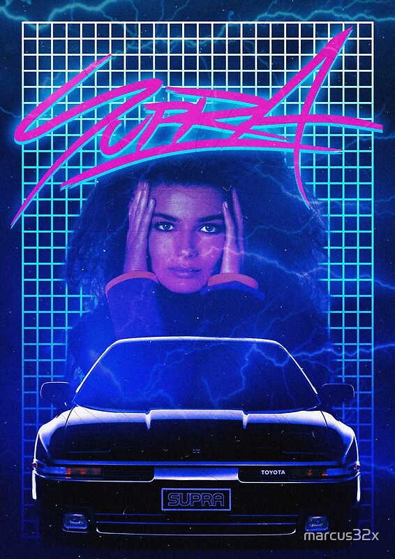 "Synthwave Supra poster." by marcus32x | Redbubble