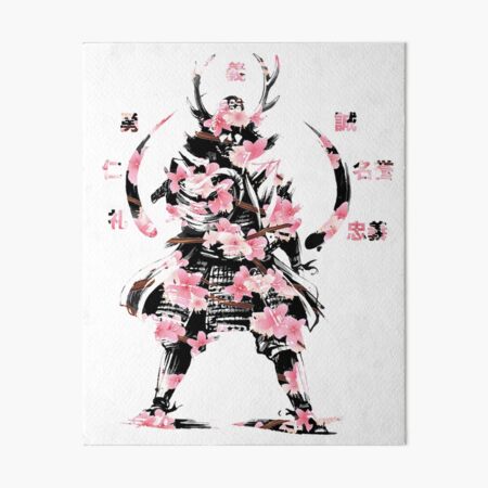 "Samurai and cherry blossoms - Bushido in Japanese" Art Board Print for ...