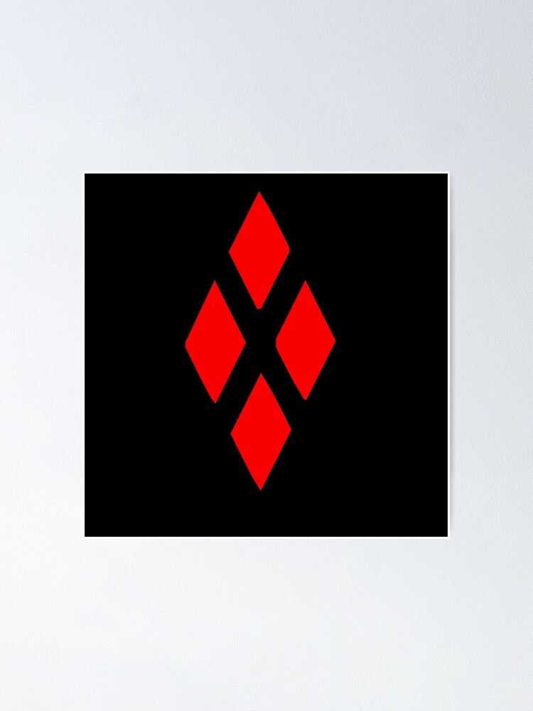 "Red and Black Diamond Pattern" Poster by serpentsky17 | Redbubble