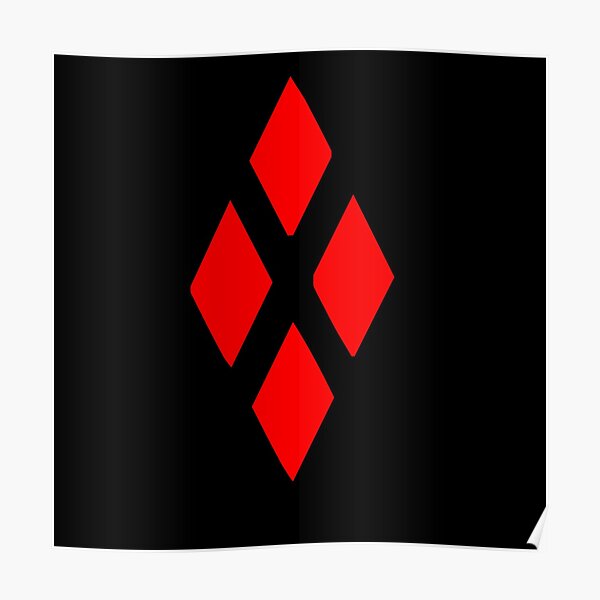 "Red and Black Diamond Pattern" Poster by serpentsky17 | Redbubble