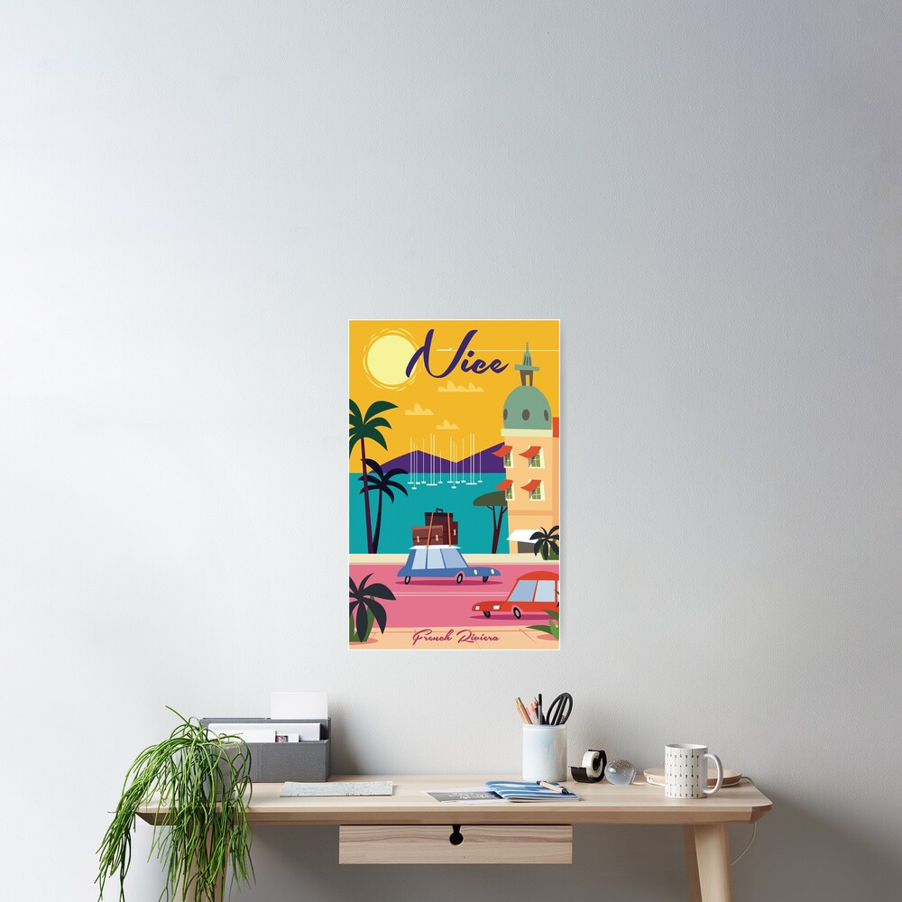 "Nice French Riviera Poster" Poster for Sale by GAGodel | Redbubble