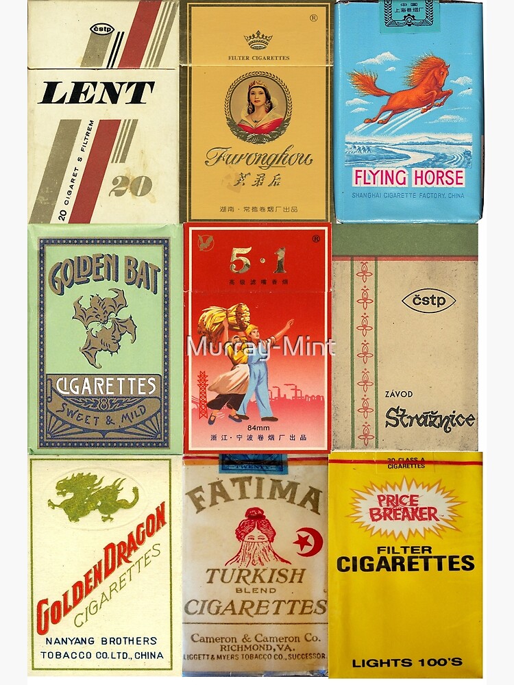 "Vintage Cigarette Packets" Poster for Sale by Murray-Mint | Redbubble