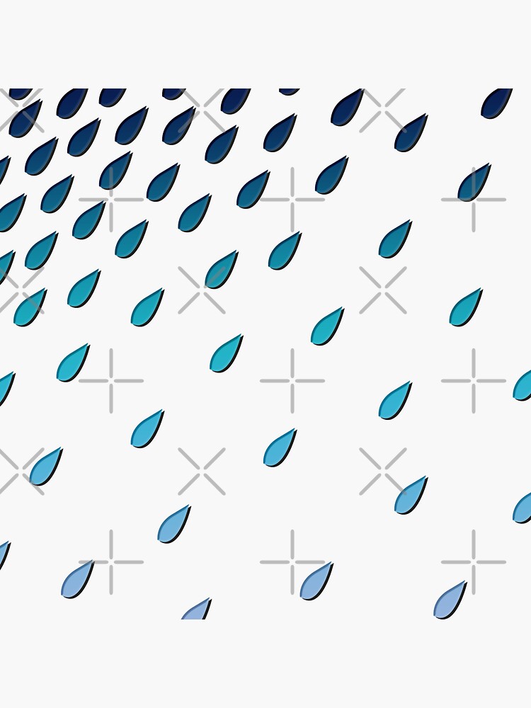 "Rain" Sticker by Tenessa | Redbubble