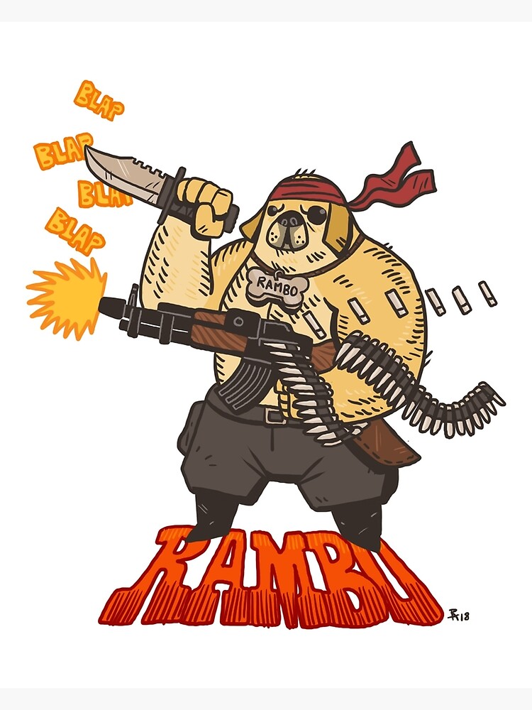 "Rambo dog" Photographic Print by pantsura | Redbubble