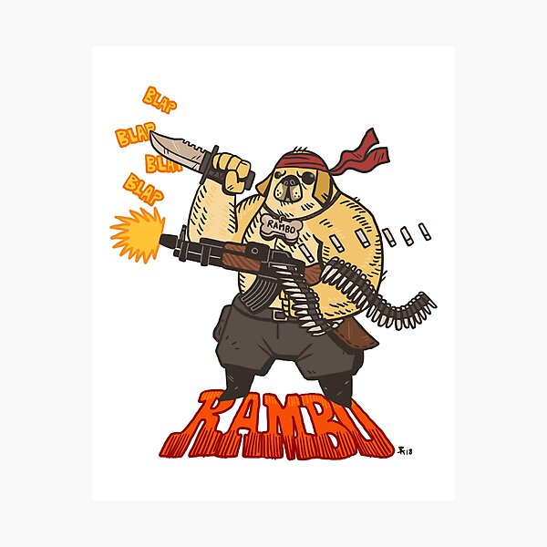 "Rambo dog" Photographic Print by pantsura | Redbubble