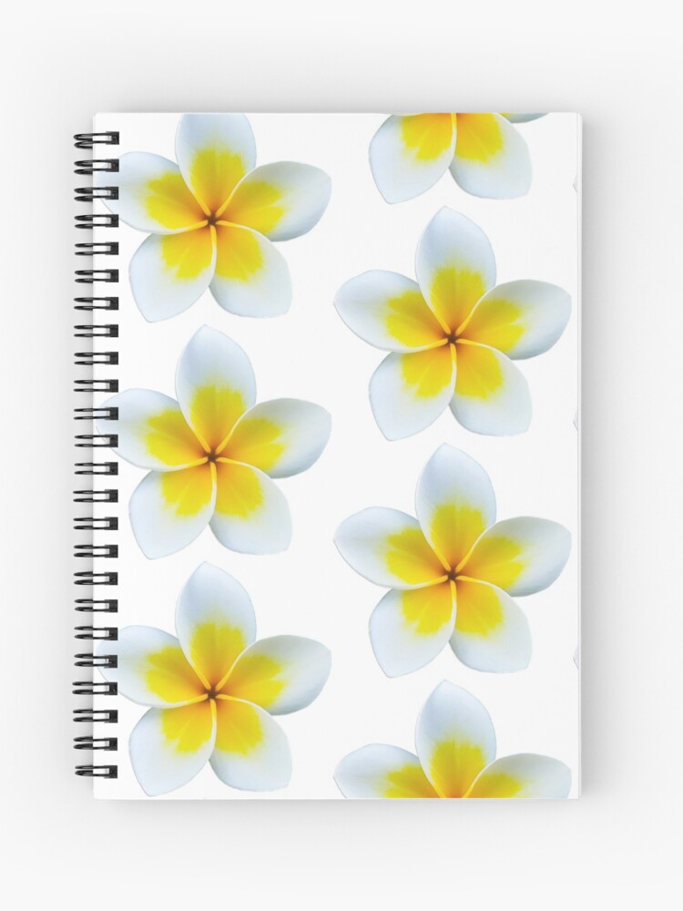"Yellow Plumeria All Over" Spiral Notebook for Sale by Villaflor ...