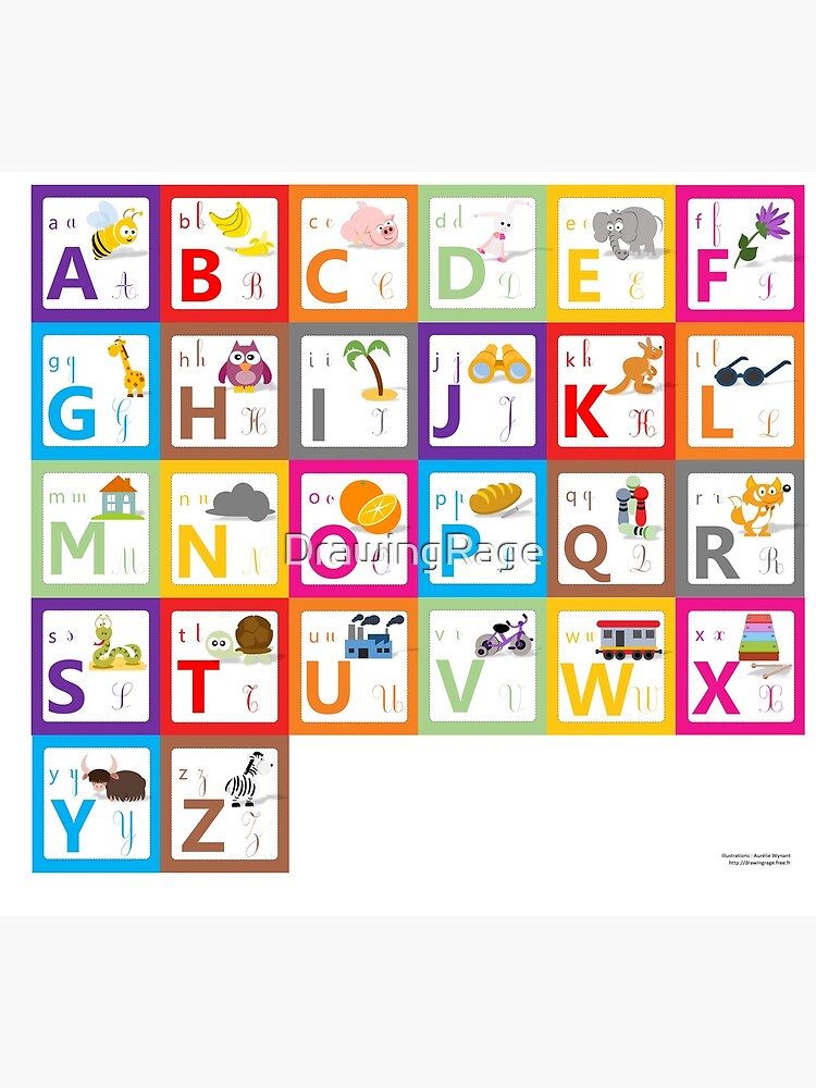Póster «Alfabeto ilustrado» de DrawingRage | Redbubble