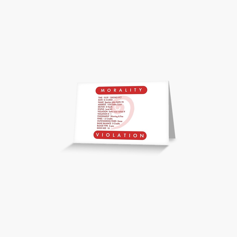 "Morality Violation Notice!" Sticker for Sale by LordNeckbeard | Redbubble