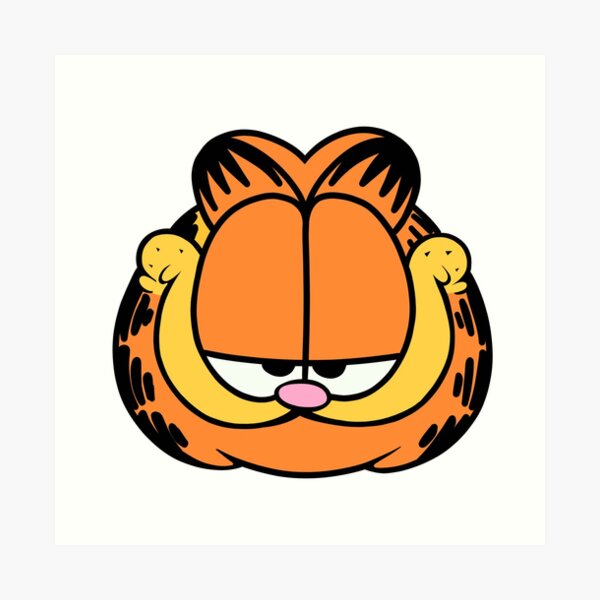 "Garfield face" Art Print for Sale by PEArt | Redbubble