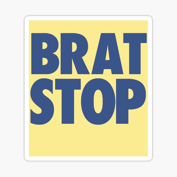 "BRAT STOP - MKE (home)" Sticker by mccannac | Redbubble