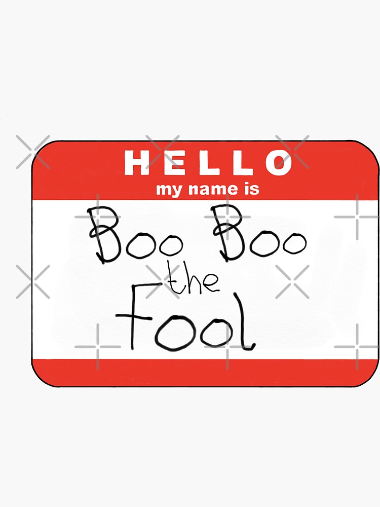 "Boo Boo the Fool" Sticker for Sale by ekagj98 | Redbubble