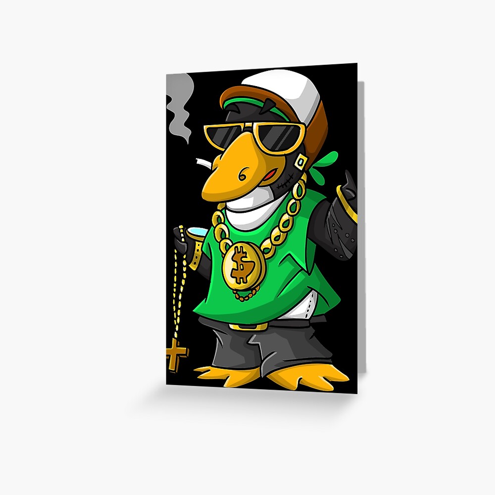 "Gangster Penguin" Greeting Card for Sale by Kritzelmeister | Redbubble