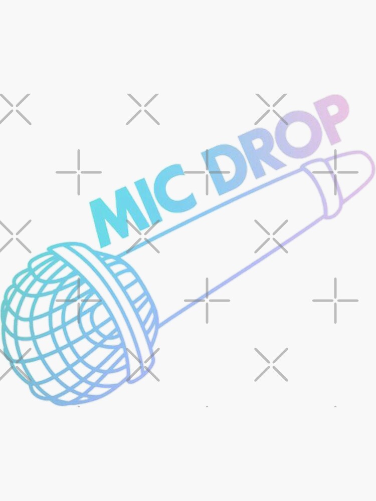 "MIC DROP || BTS" Sticker by Janetbringus | Redbubble
