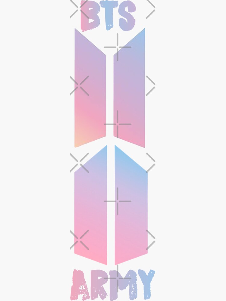 "BTS x ARMY logo" Sticker for Sale by Janetbringus | Redbubble