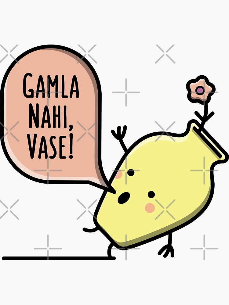 "Gamla Nahi Vase - Funny Bollywood Gifts" Sticker by thecutepista ...