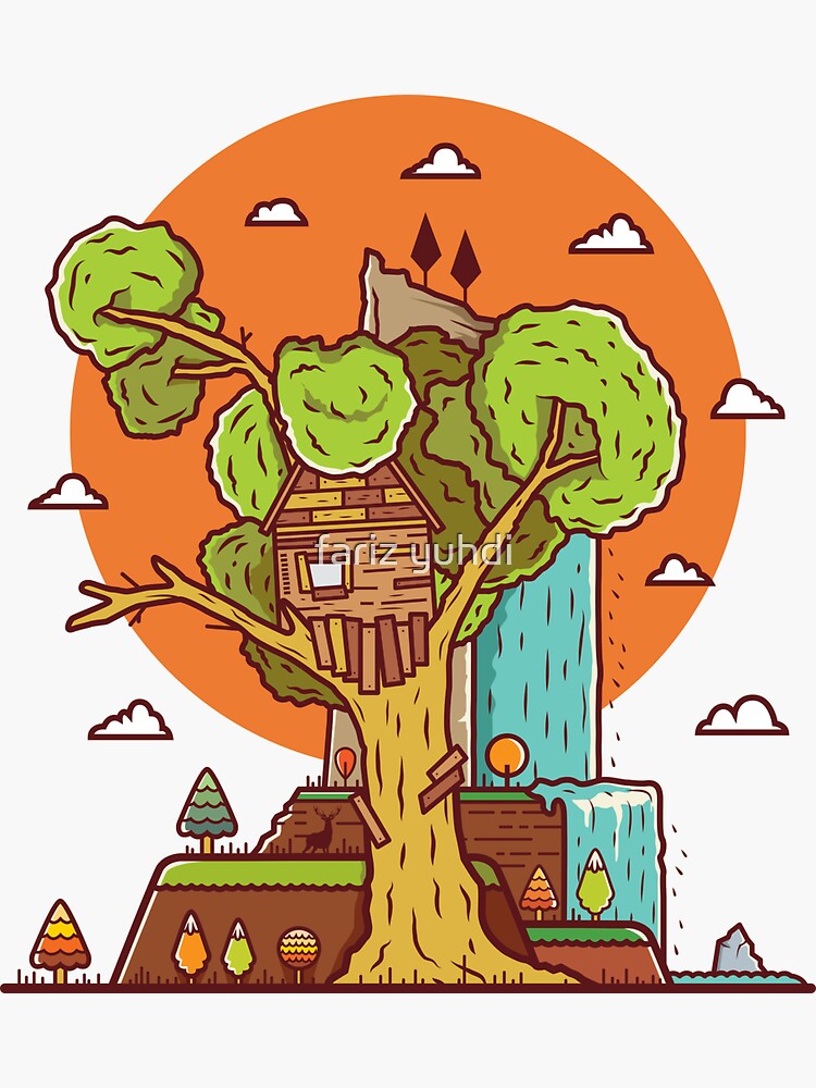 "Treehouse" Sticker for Sale by tato69 | Redbubble