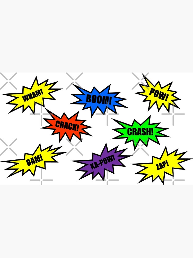 "Superhero Sound Effects!" Poster for Sale by 3Talents | Redbubble