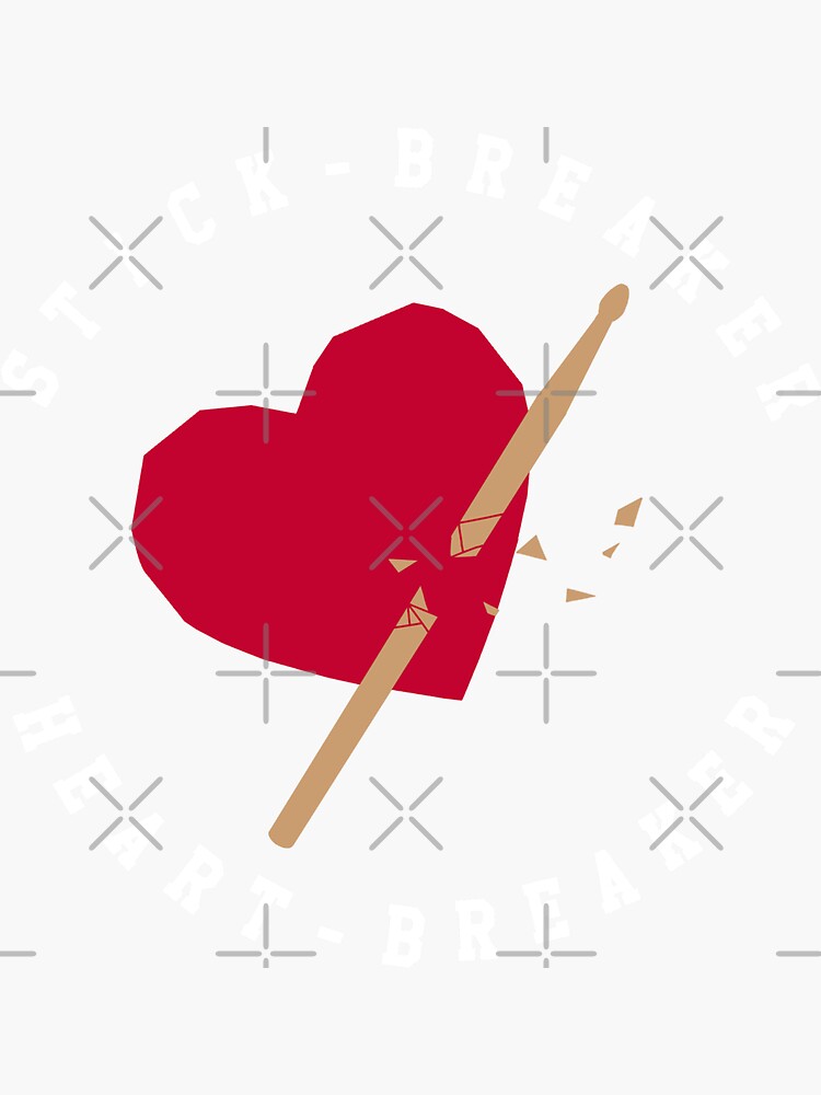 "Stick Breaker Heart Breaker on Black" Sticker for Sale by Rocket-To ...