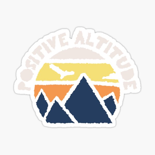 "Positive Altitude-Mountain Scene" Sticker for Sale by DesIndie | Redbubble