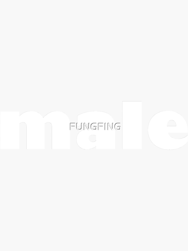 "MALE * MALE" Sticker for Sale by FUNGFING | Redbubble