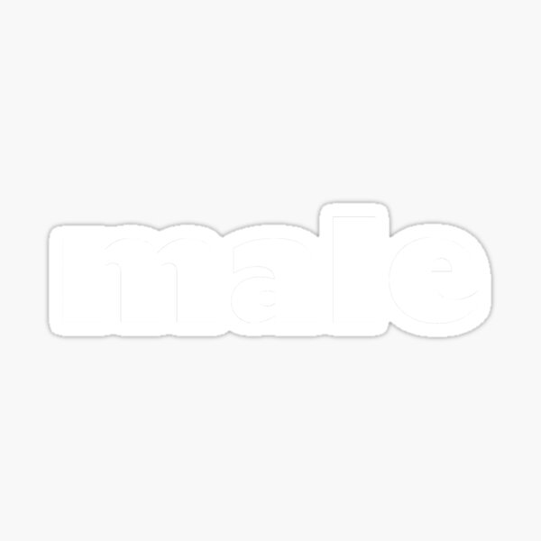 "MALE * MALE" Sticker for Sale by FUNGFING | Redbubble