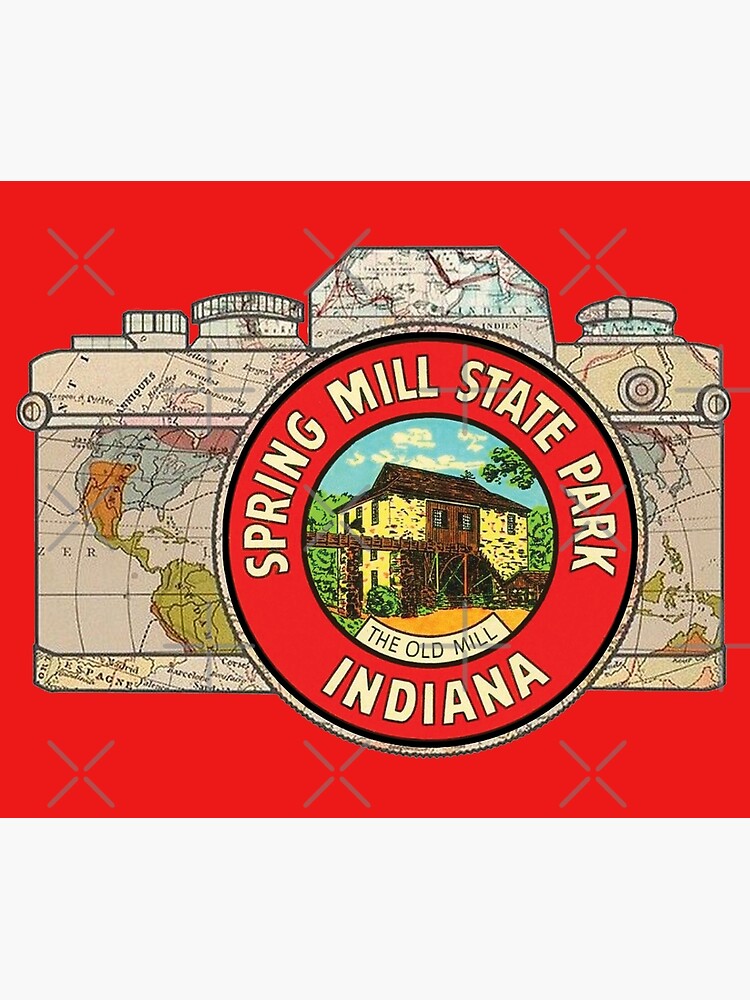 "Map Camera with Spring Mill State Park Indiana The Old Mill Vintage ...