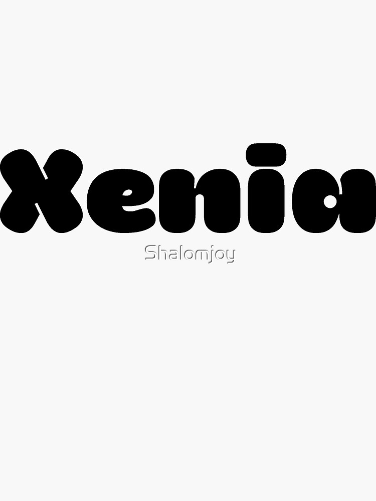 "Xenia" Sticker for Sale by Shalomjoy | Redbubble