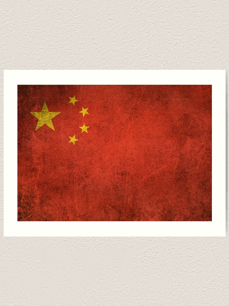 "Old and Worn Distressed Vintage Flag of China" Art Print for Sale by ...