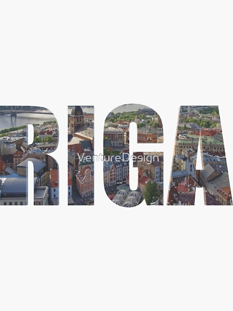"Riga " Sticker by VentureDesign | Redbubble