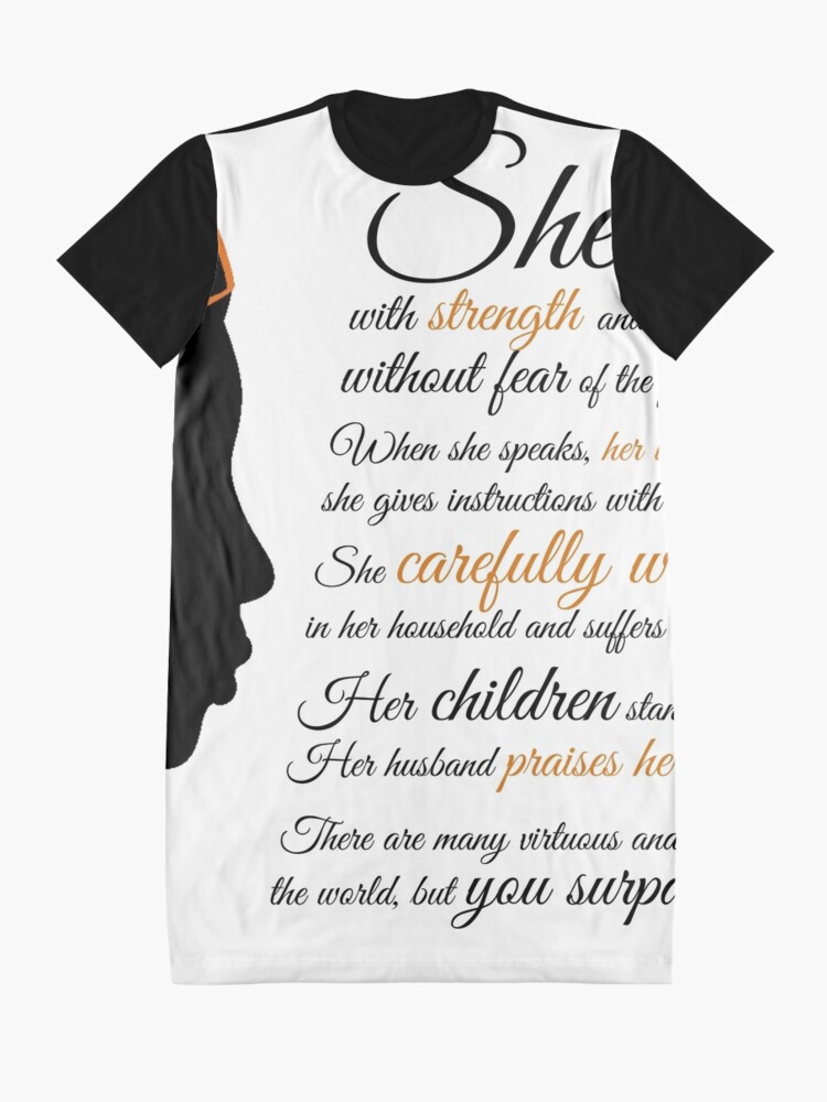 Proverbs 31 Woman Graphic T Shirt Dress For Sale By Bassetown Art