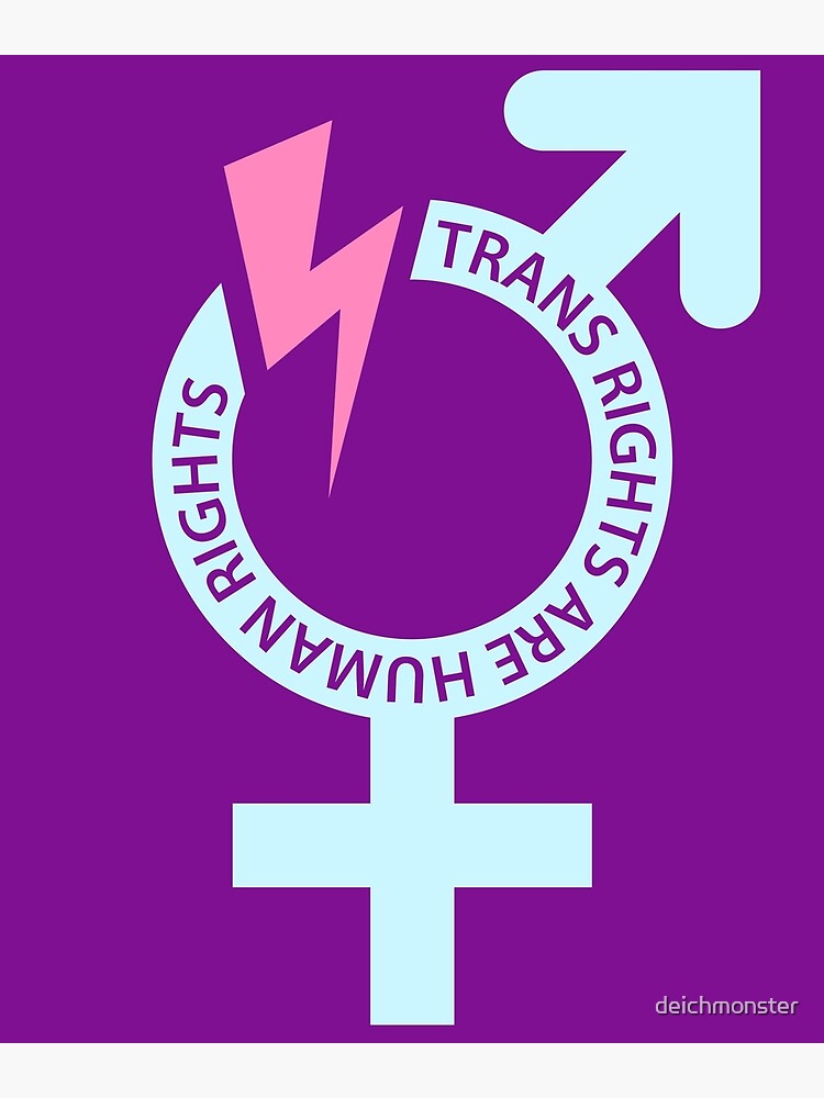 "Trans Rights Are Human Rights LGBTQ Protest" Poster for Sale by ...