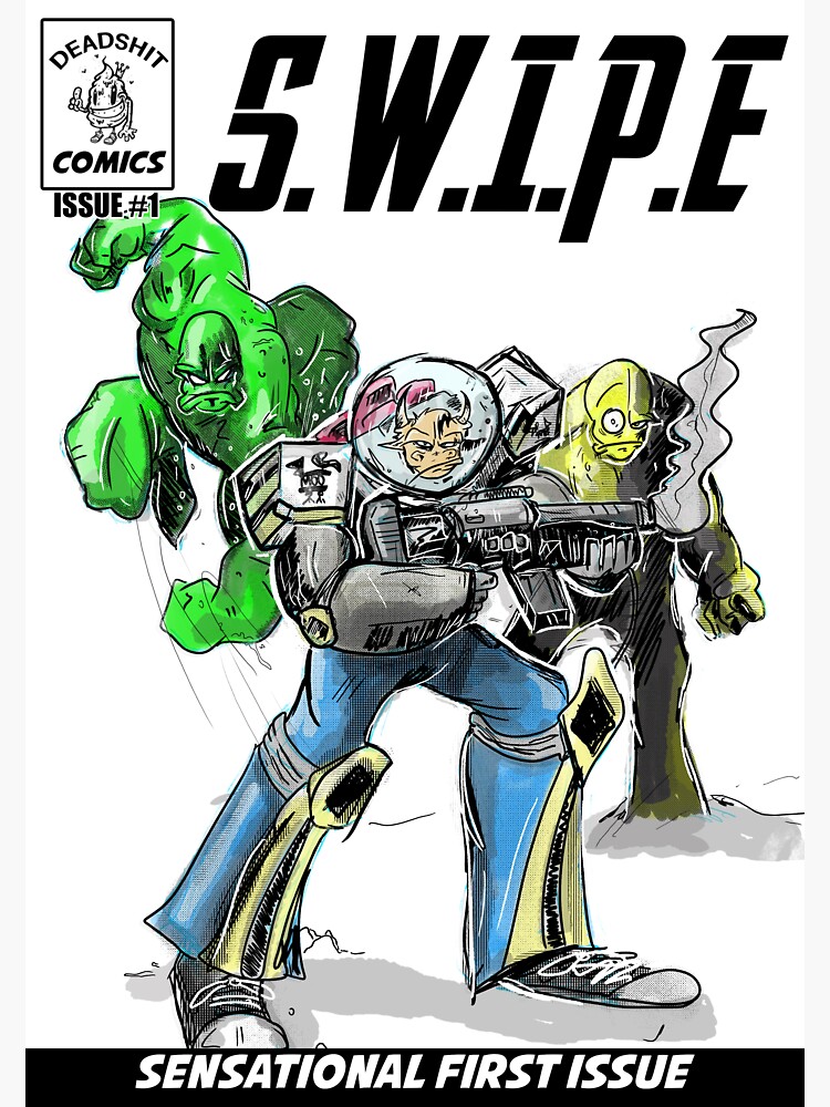 "Swipe Comics Issue One" Sticker for Sale by King-Brown | Redbubble