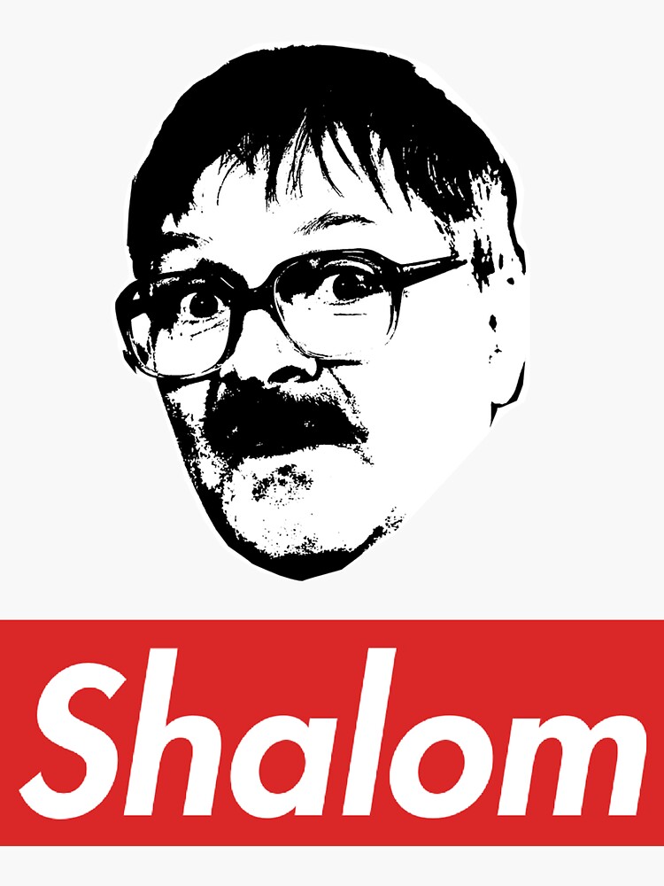"Shalom Jim from Friday Night Dinner" Sticker for Sale by ALucreMusket ...