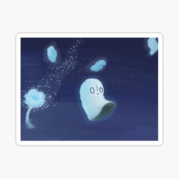 "Napstablook from Undertale" Sticker for Sale by AnAveragePerson ...