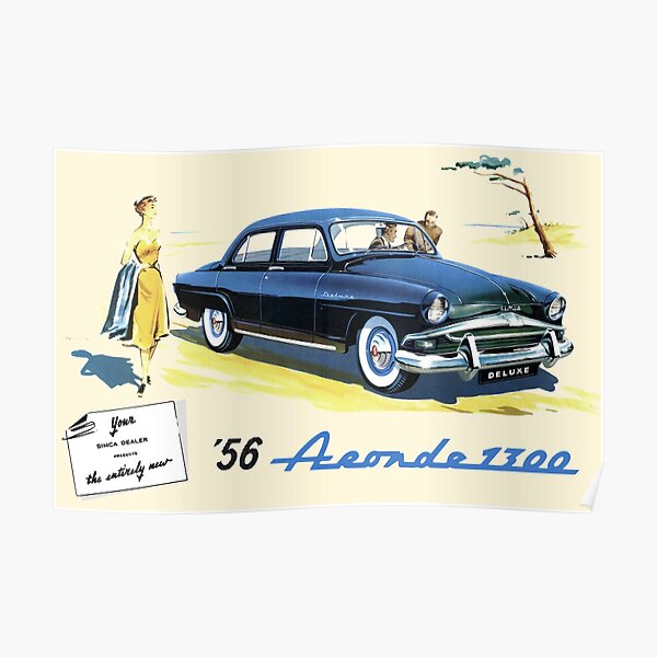 "SIMCA ARONDE" Poster for Sale by ThrowbackMotors | Redbubble