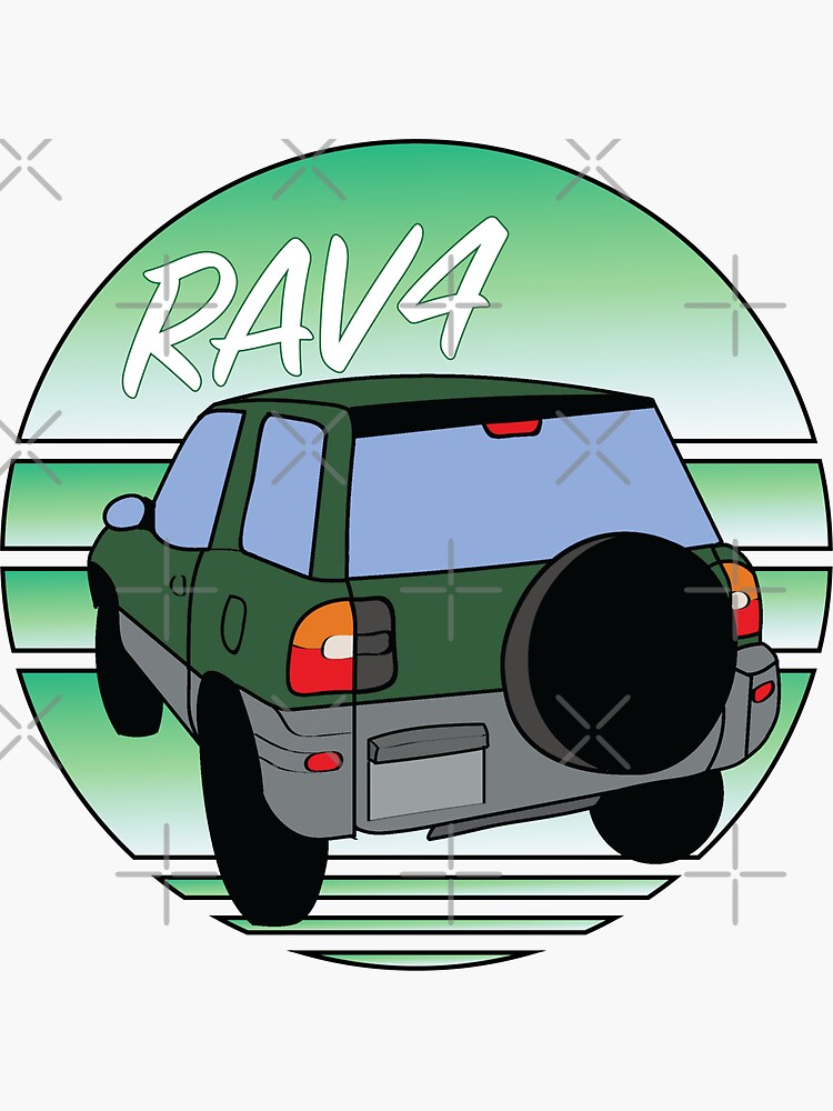 "Toyota Rav 4 1997 " Sticker for Sale by Thelio3 | Redbubble