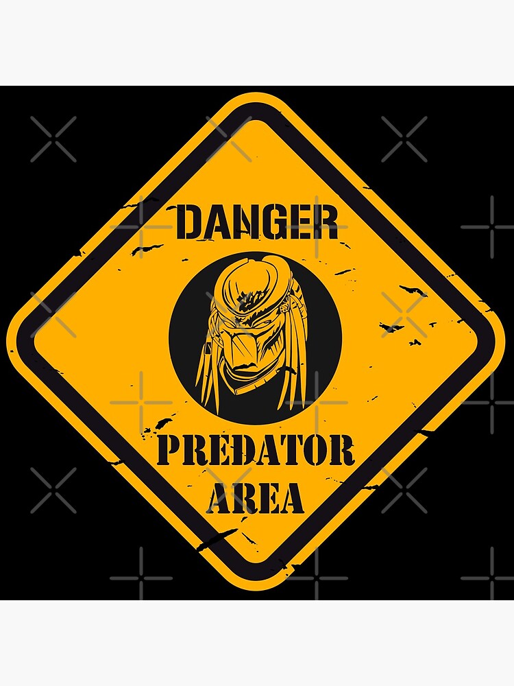 Danger Predator Area Premium Matte Vertical Poster