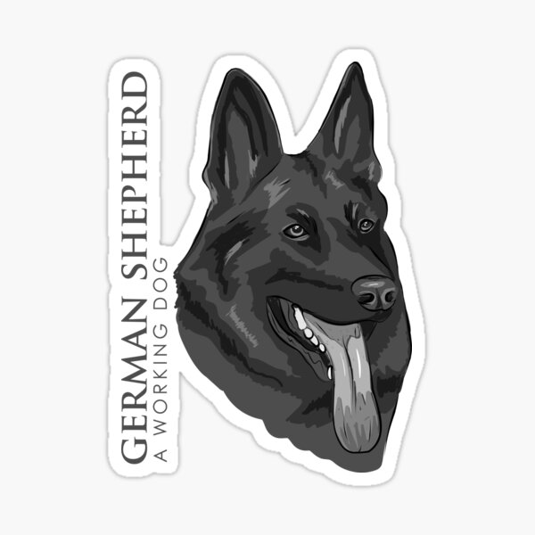 "German Shepherd Dog - GSD" Sticker by k9printart | Redbubble