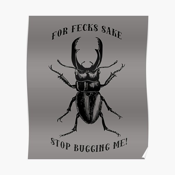 "For Fecks sake stop bugging me" Poster by leeannelowe | Redbubble