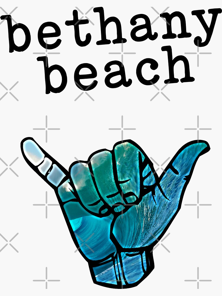 "Bethany Beach (Delaware) + Shaka" Sticker by beaching | Redbubble
