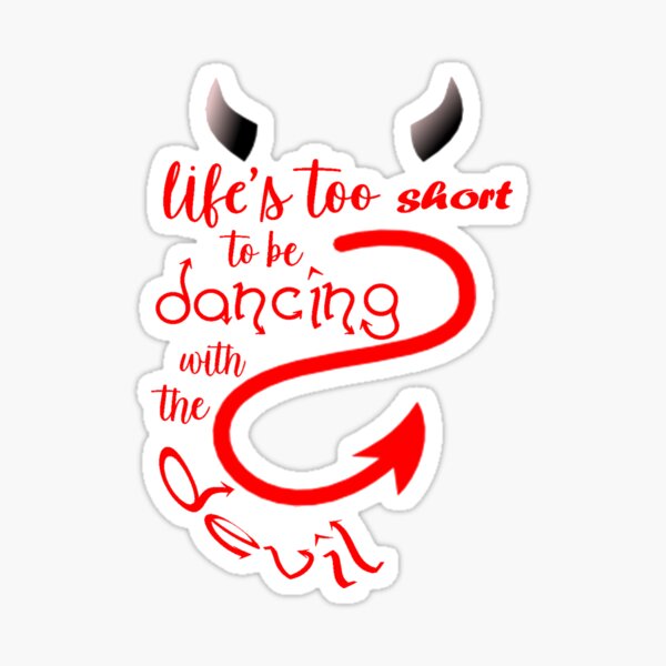"dancing with the devil" Sticker for Sale by littlenbetweens | Redbubble