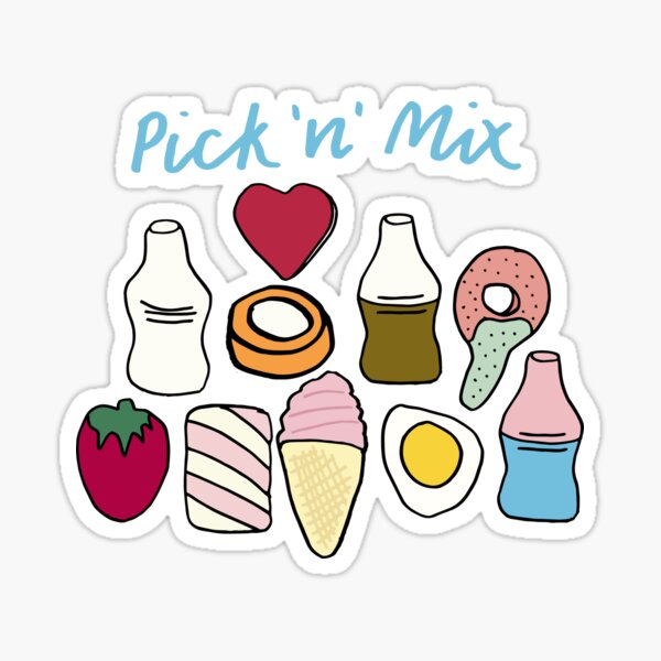 "Pick 'n' Mix" Sticker by illustrationlis | Redbubble